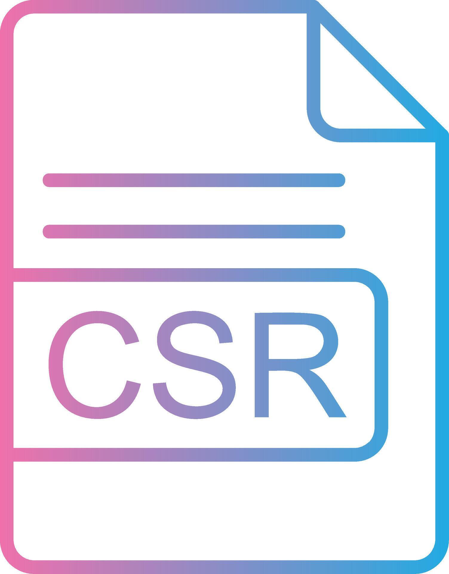 CSR File Format Line Gradient Icon Design 43381240 Vector Art at Vecteezy