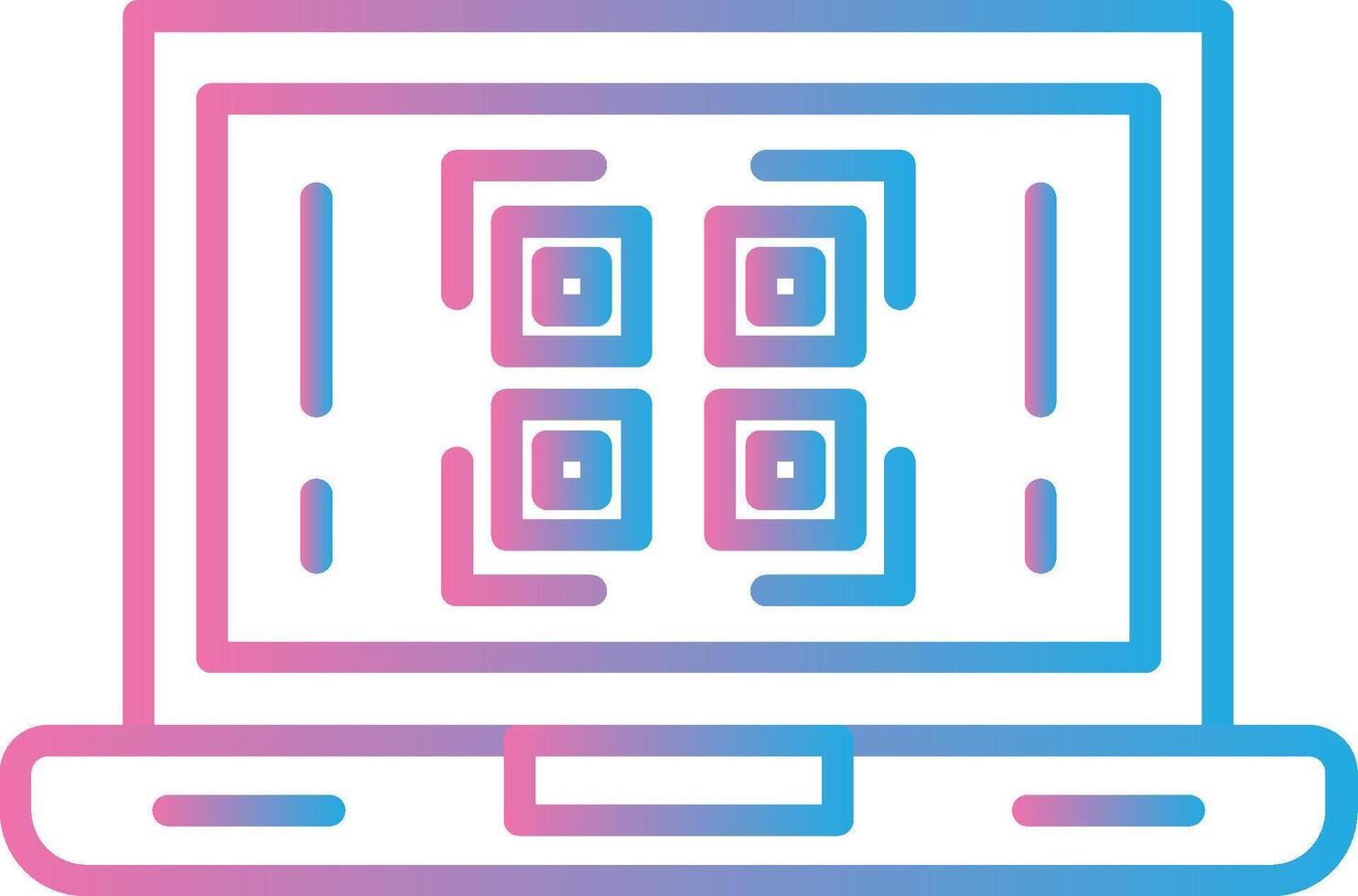 OnLine Gradient Multi Circle Qr Code Line Gradient Icon Design 43382498 ...