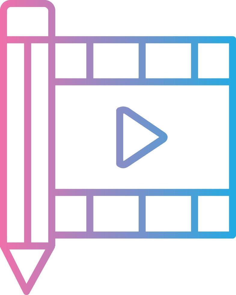 Film Editing Line Gradient Icon Design 43387959 Vector Art at Vecteezy