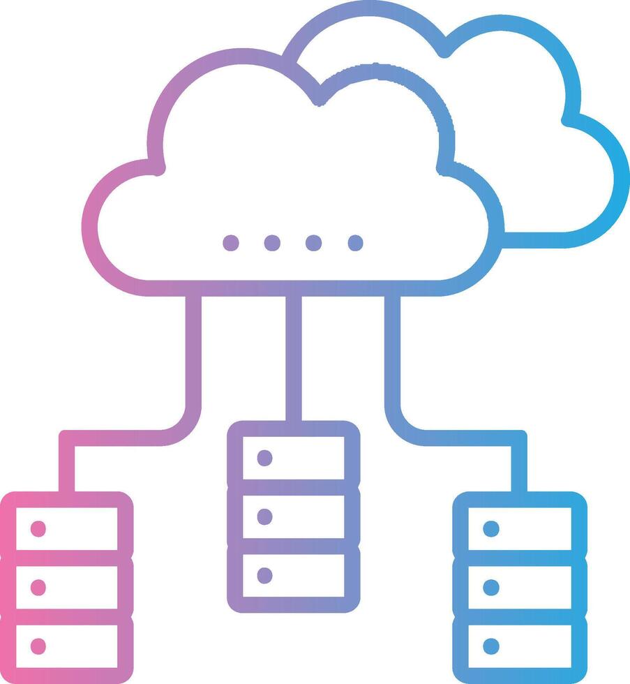 Distributed Database Line Gradient Icon Design 43391686 Vector Art At