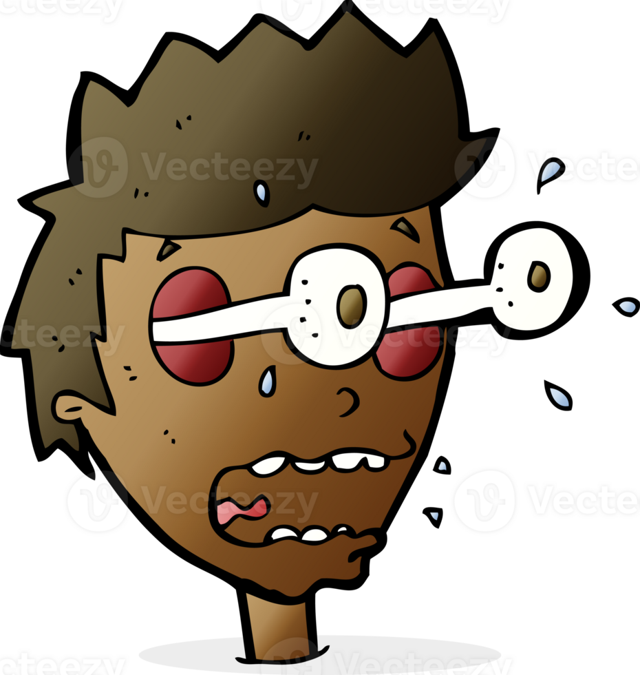 Cartoon Surprised Man With Eyes Popping Out 43396992 Png