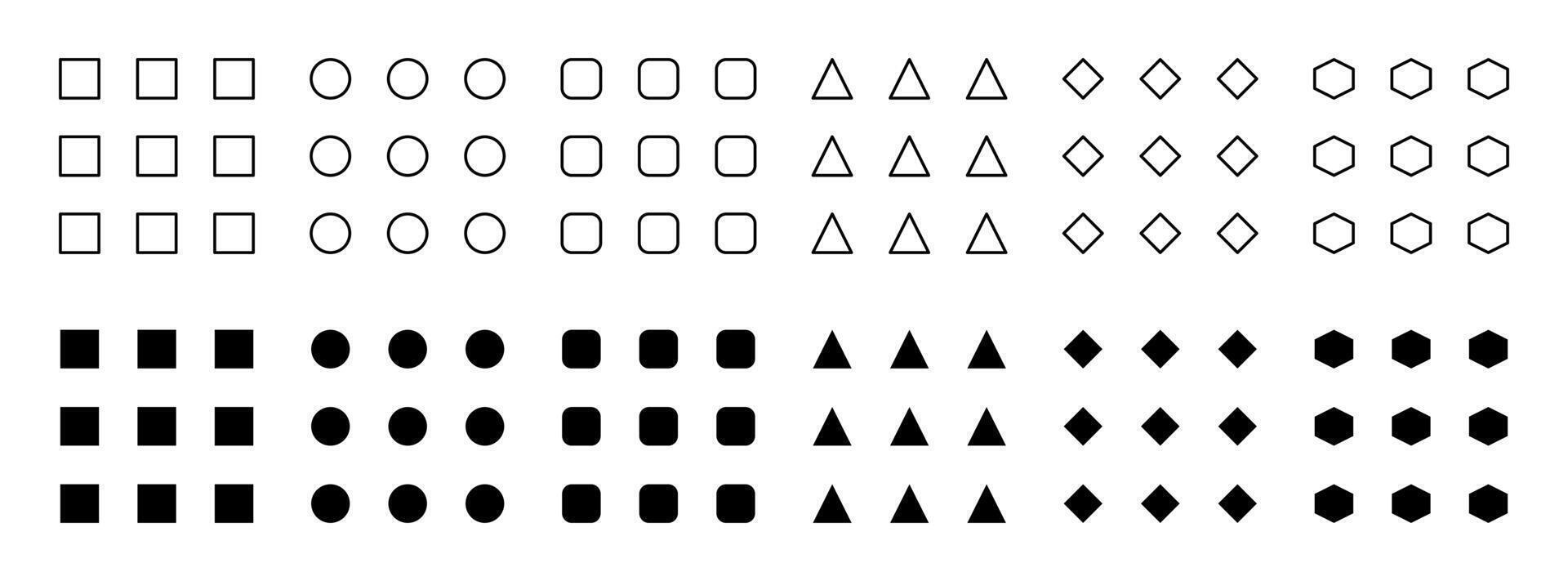 Grid Menu Icon Set. Design for Applications, Web and UI 43404208 Vector ...
