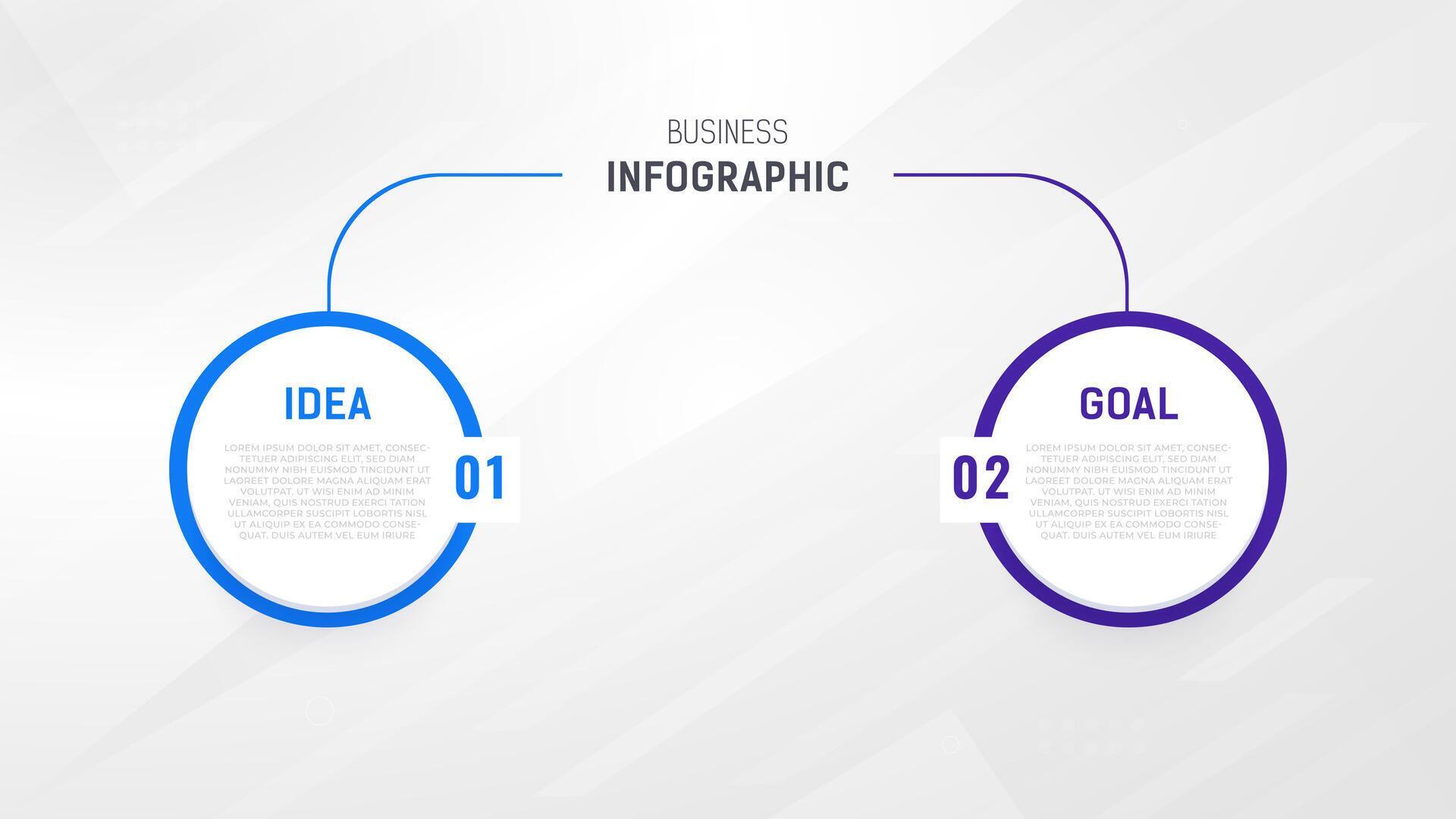 Two Step Infographic label design template with line icons. process ...