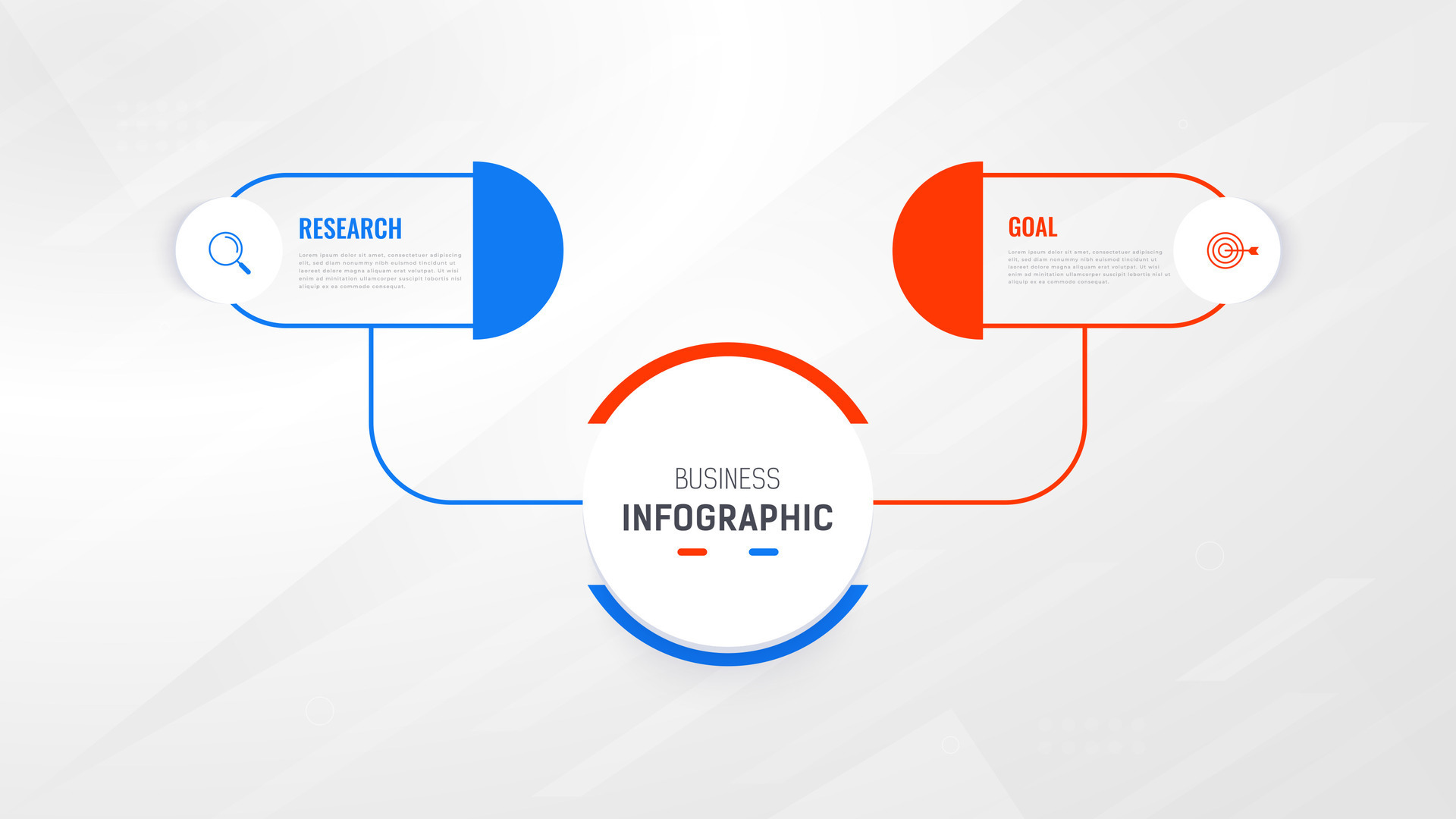 Two Step Infographic label design template with line icons. process ...