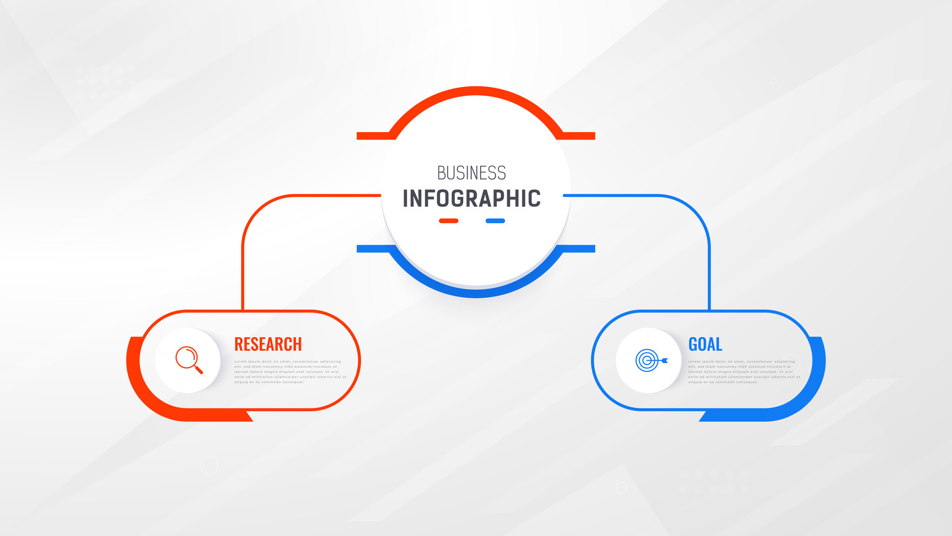 Two Step Infographic label design template with line icons. process ...