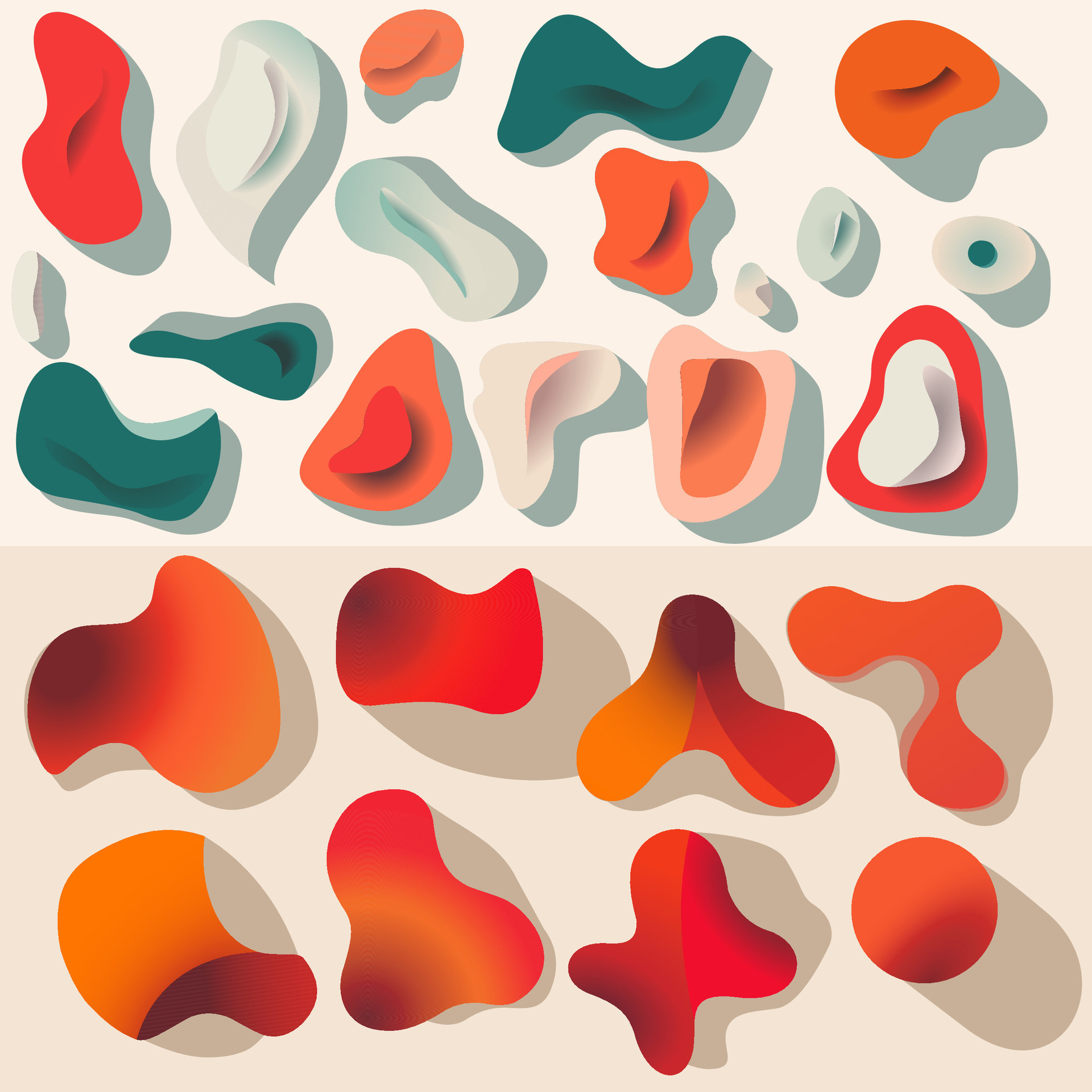 Simple abstract shapes 43413141 Vector Art at Vecteezy