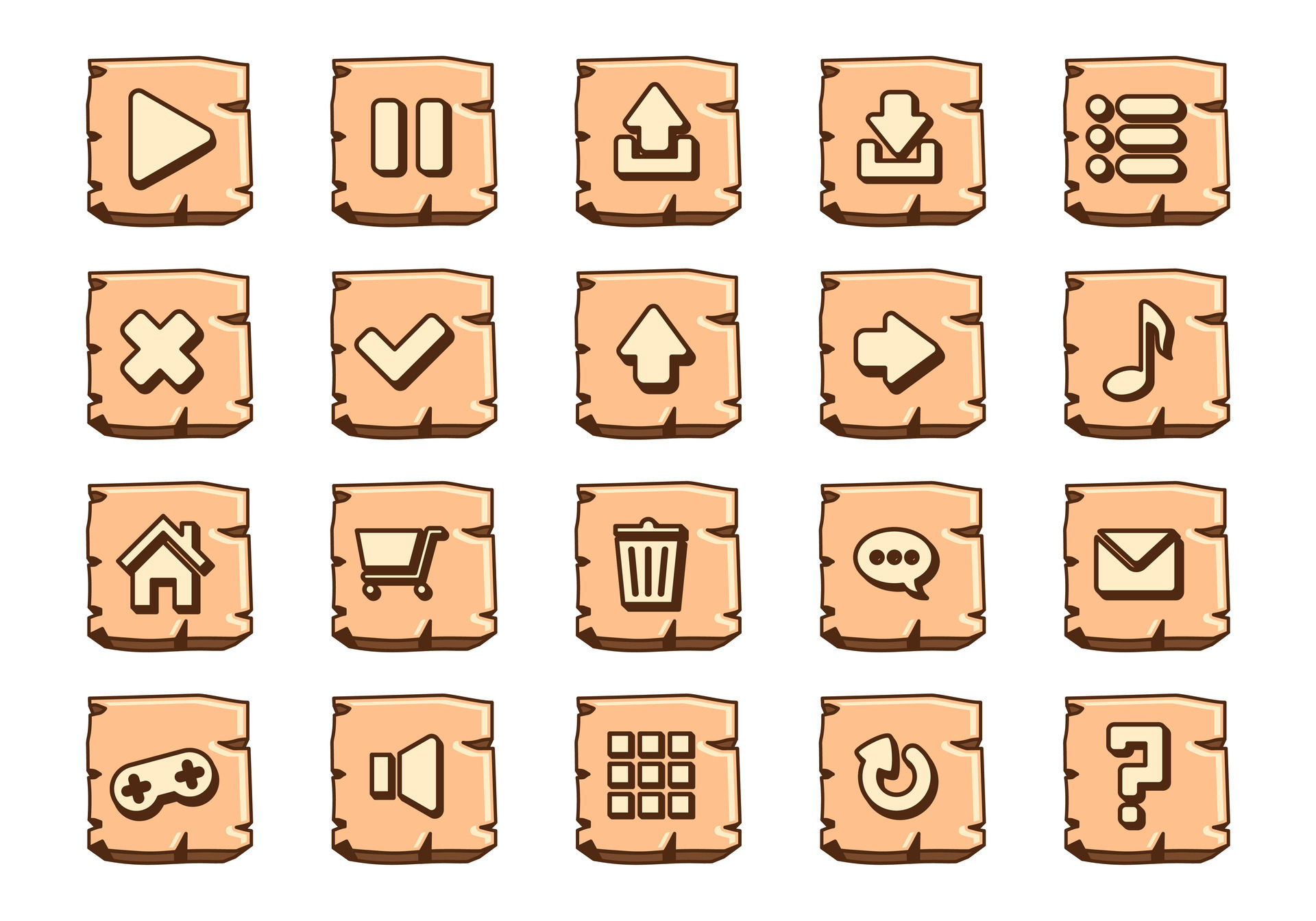 Game Button App Icon Element Set 43414912 Vector Art at Vecteezy