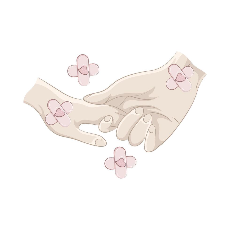 Illustration of holding hands 43420709 Vector Art at Vecteezy