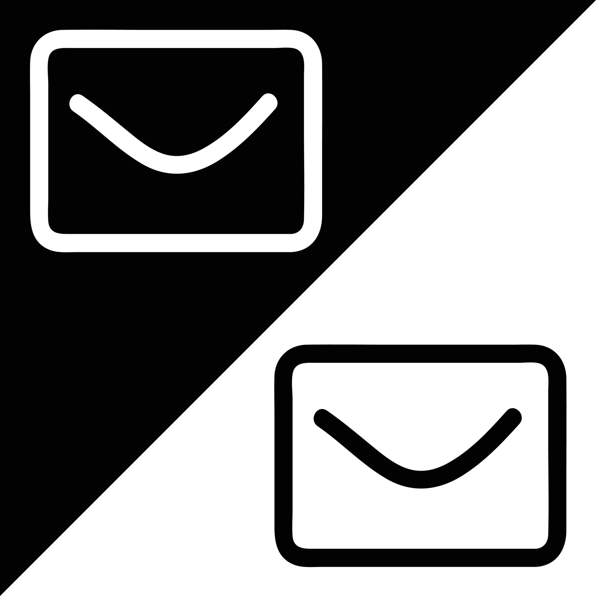 Mail Inbox App Icon Outline Style Isolated On White Background