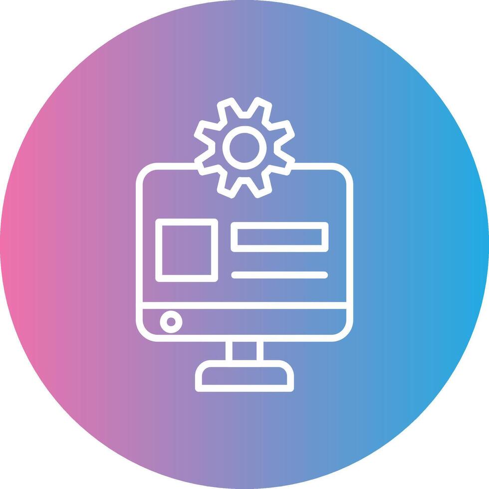 Web Administrator Line Gradient Circle Icon 43426295 Vector Art at Vecteezy