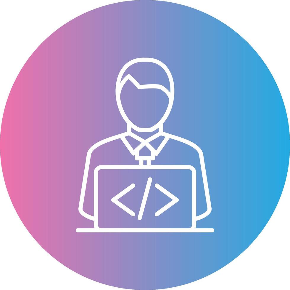 Developer Line Gradient Circle Icon 43426329 Vector Art at Vecteezy