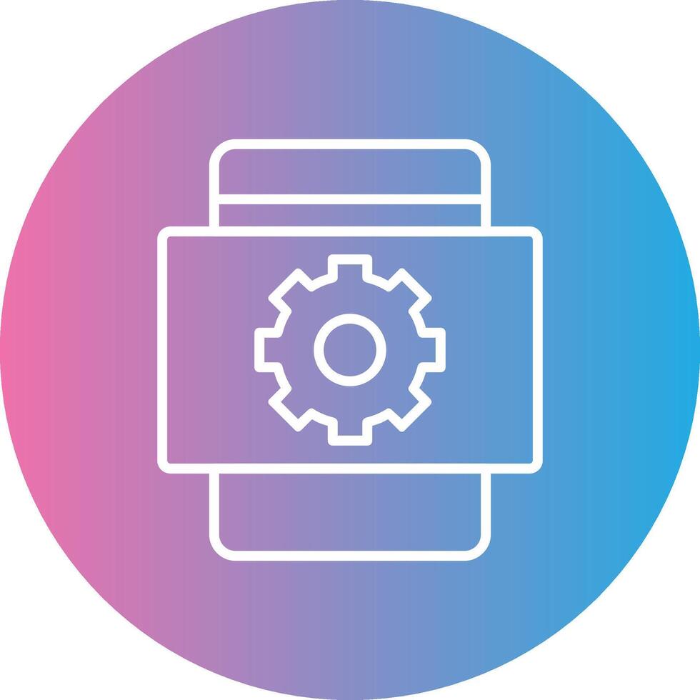 Mobile Optimization Line Gradient Circle Icon 43426403 Vector Art at ...