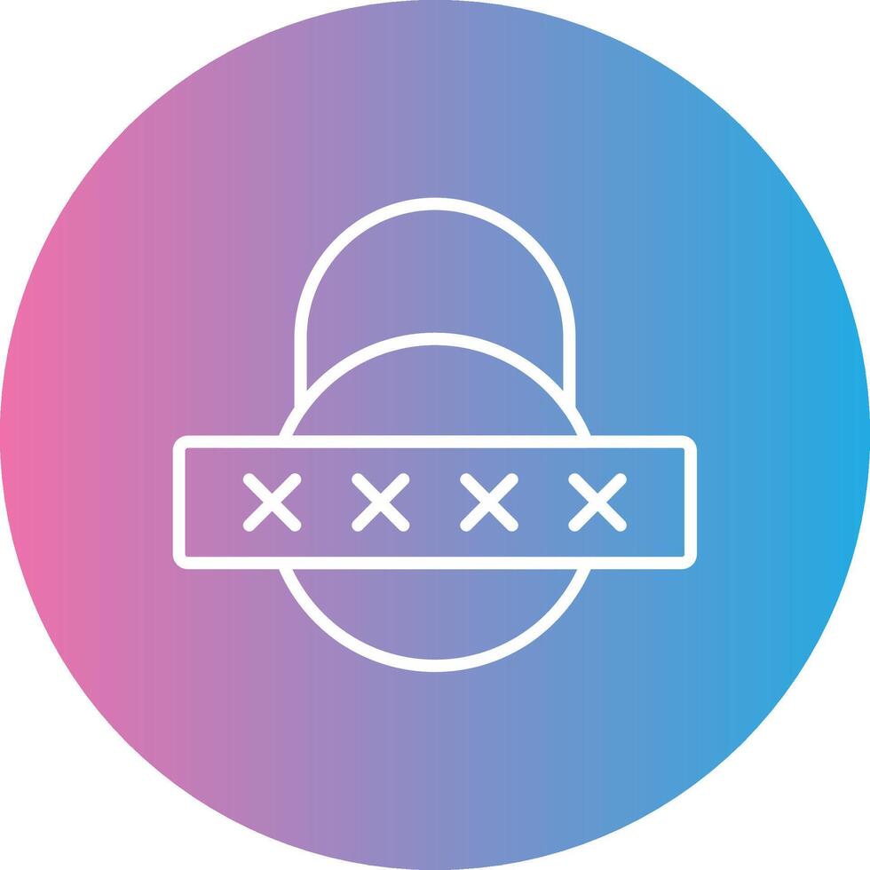 Security Password Line Gradient Circle Icon 43426443 Vector Art At Vecteezy