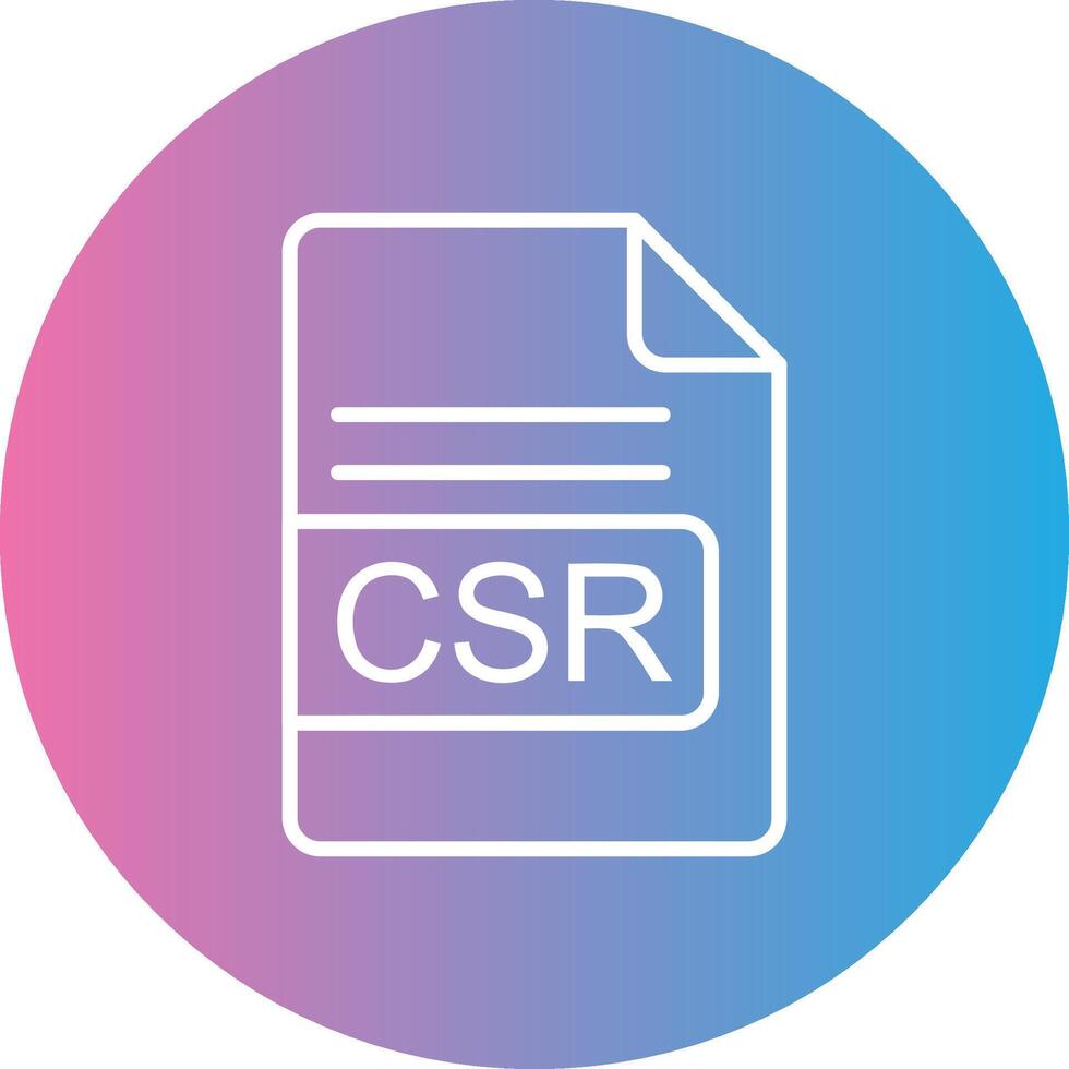 CSR File Format Line Gradient Circle Icon 43427969 Vector Art at Vecteezy