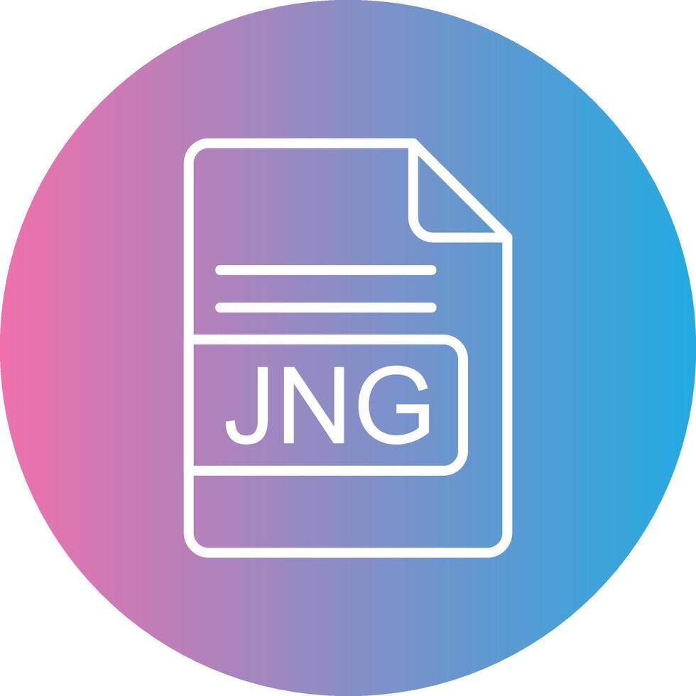 JNG File Format Line Gradient Circle Icon 43428155 Vector Art at Vecteezy