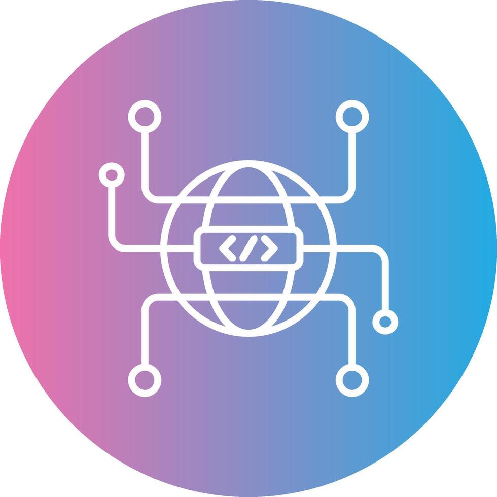 Globe Grid Line Gradient Circle Icon 43429563 Vector Art at Vecteezy