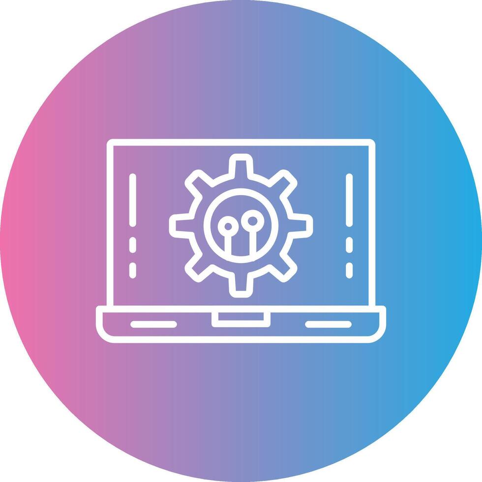 Software Development Line Gradient Circle Icon 43429581 Vector Art At