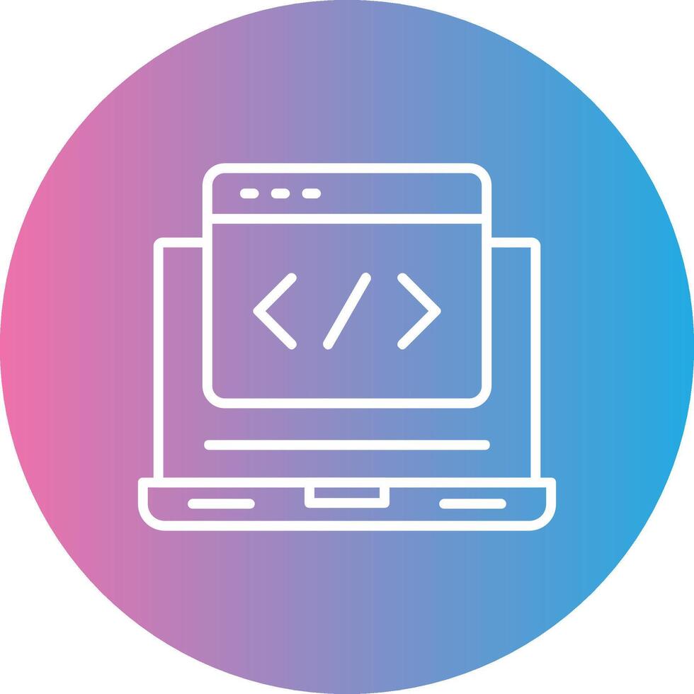 Web Development Line Gradient Circle Icon 43429602 Vector Art at Vecteezy