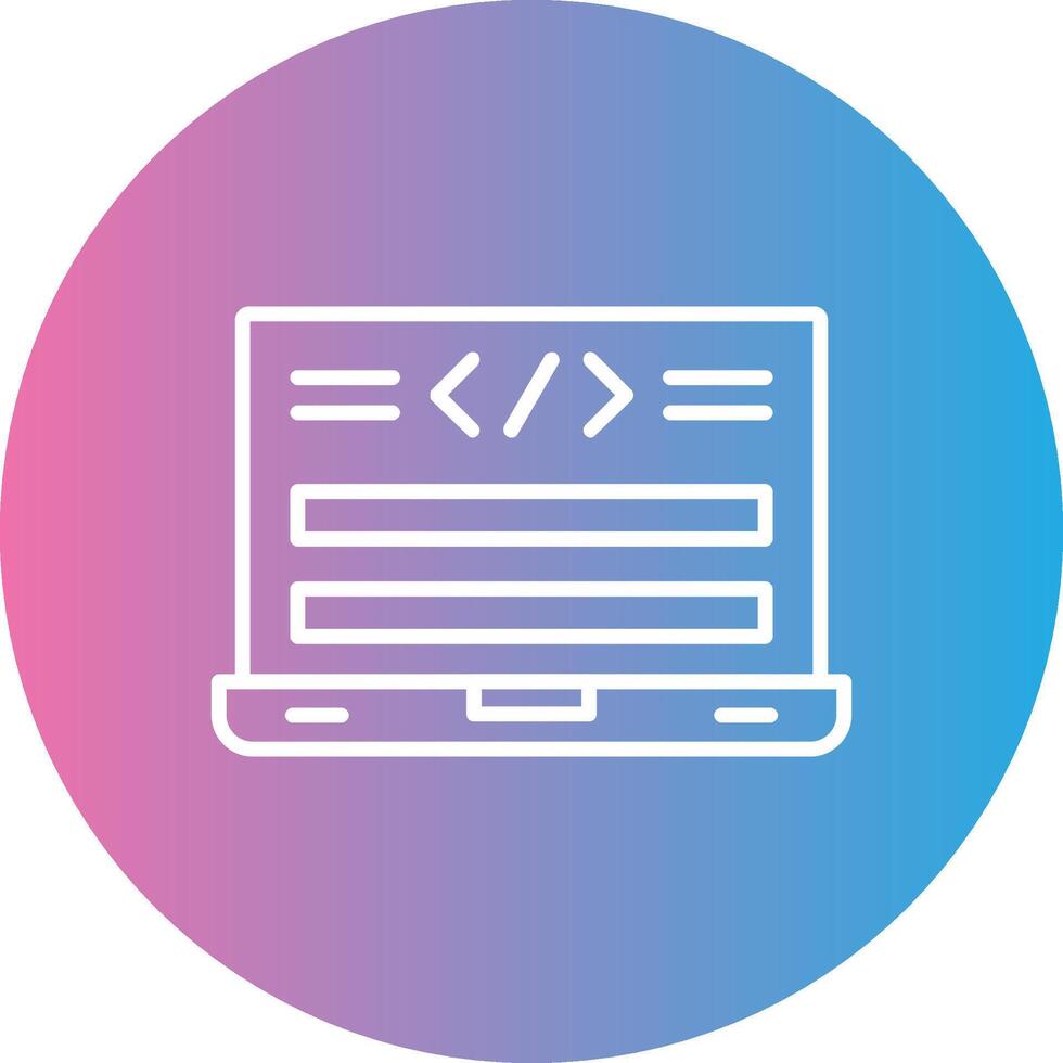 Html Code Line Gradient Circle Icon 43429691 Vector Art at Vecteezy