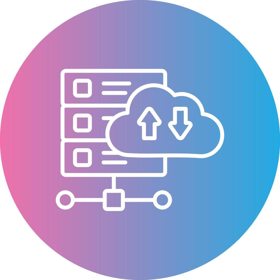 Data Transformation Line Gradient Circle Icon 43430152 Vector Art at ...