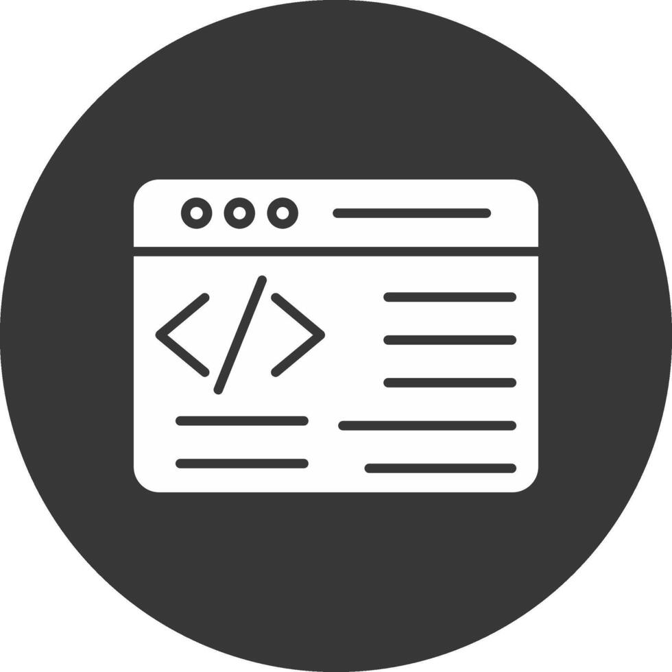 Programming Glyph Inverted Icon 43433030 Vector Art at Vecteezy