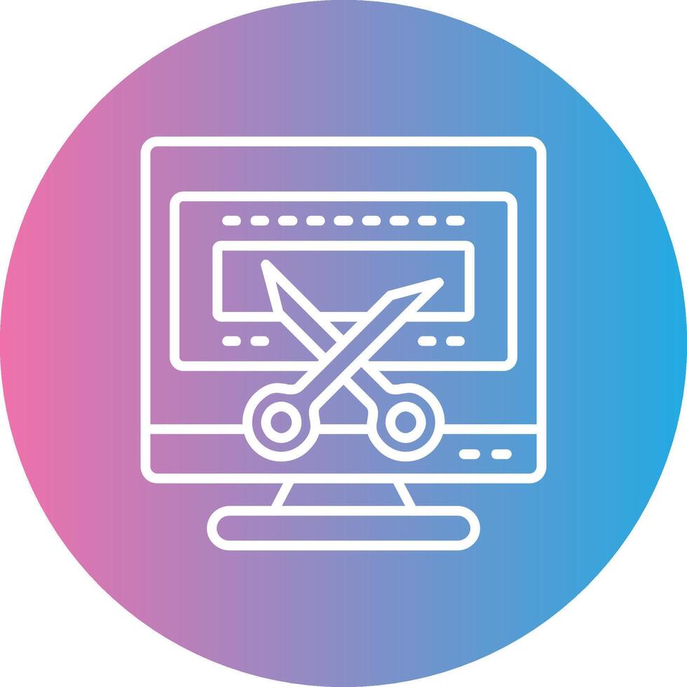 Editing Line Gradient Circle Icon 43433982 Vector Art at Vecteezy