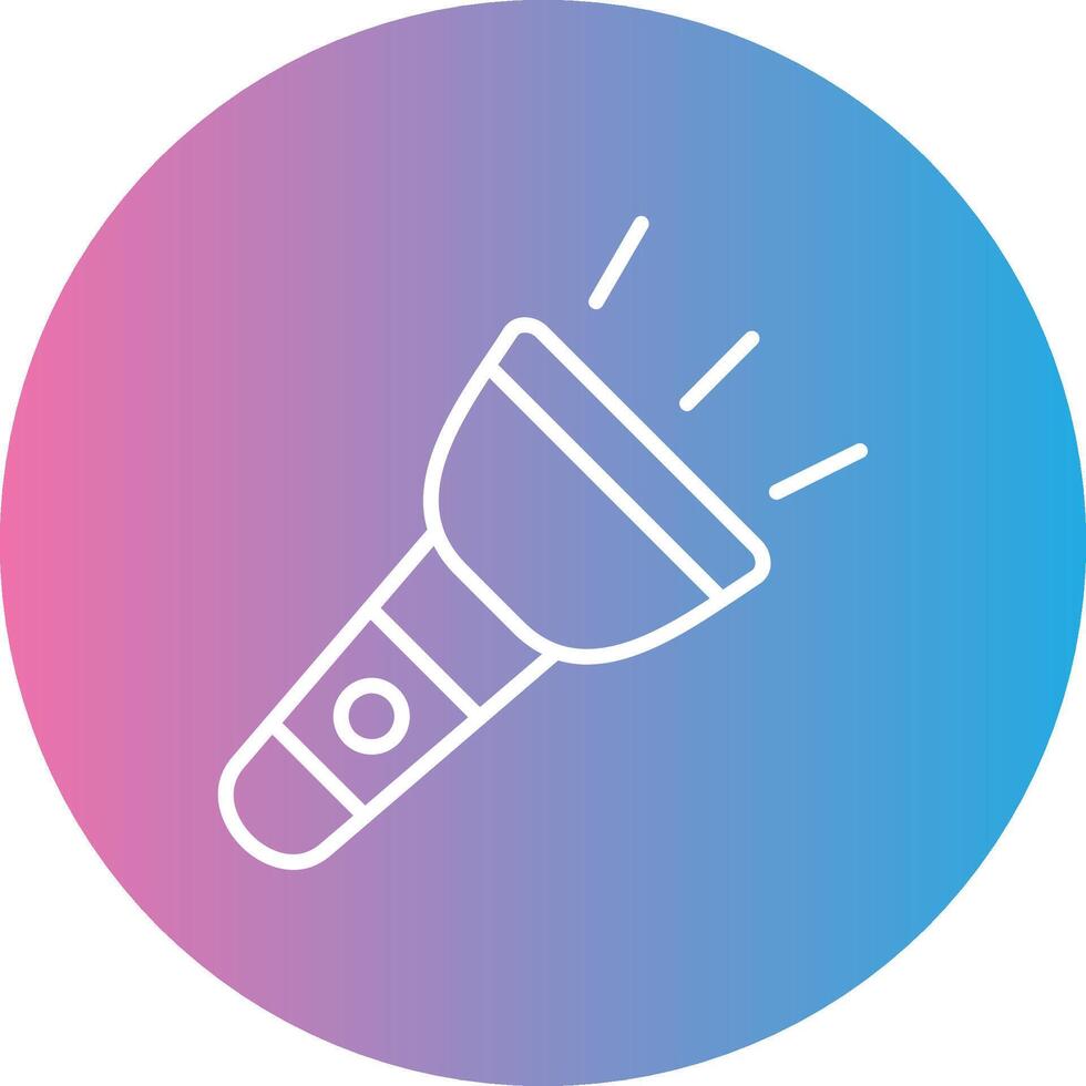 Torch Line Gradient Circle Icon 43434846 Vector Art at Vecteezy