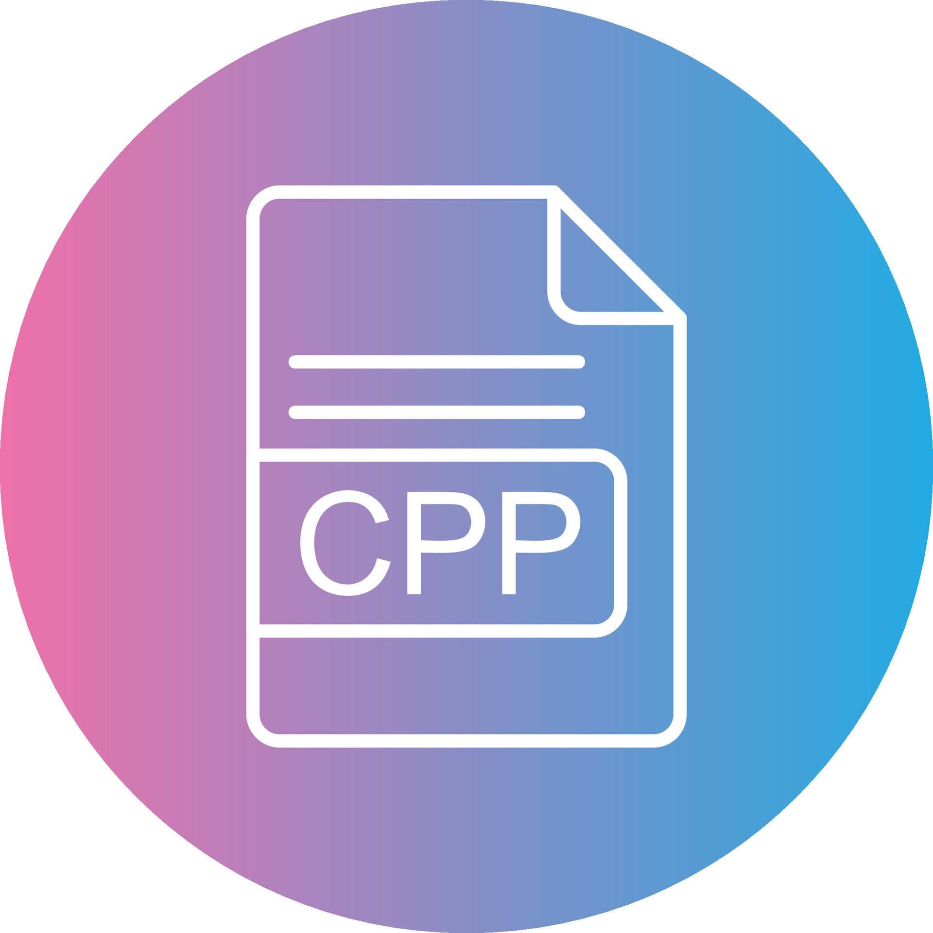 Cpp File Format Line Gradient Circle Icon 43435061 Vector Art At Vecteezy