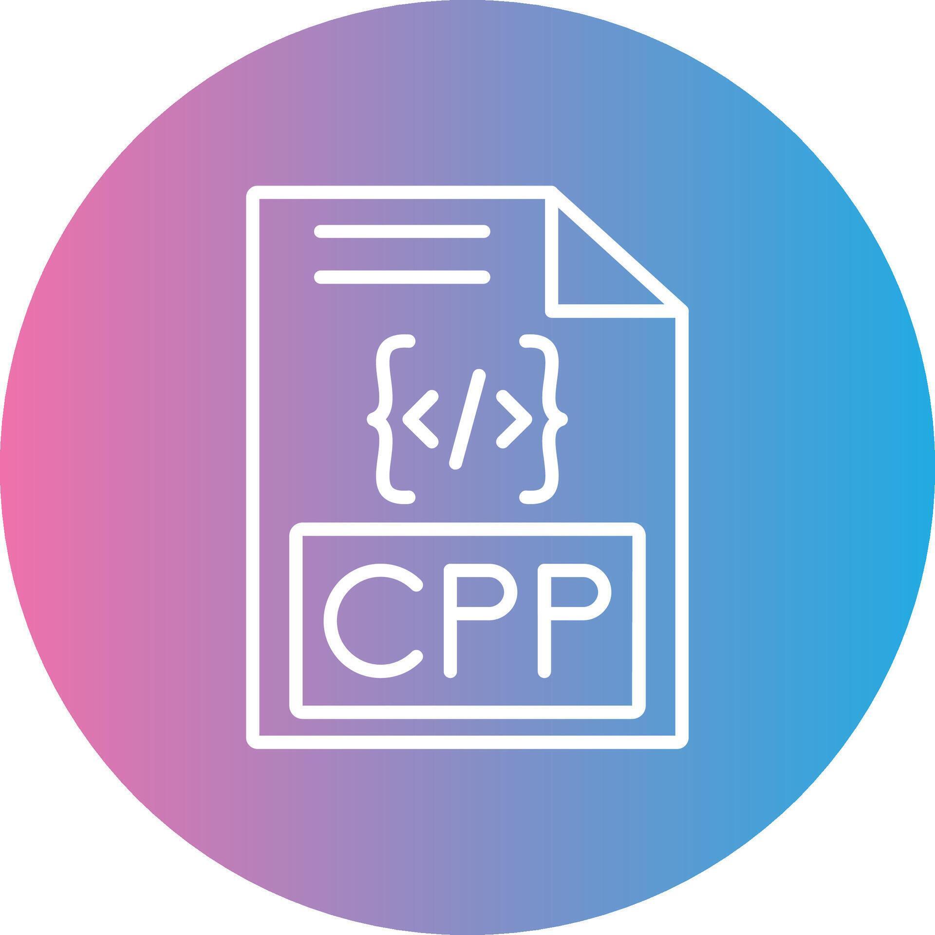 Cpp Line Gradient Circle Icon 43436453 Vector Art at Vecteezy