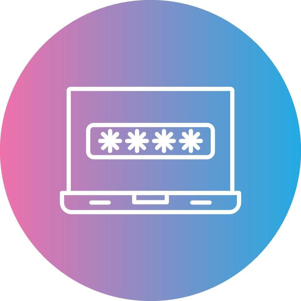 Password Line Gradient Circle Icon 43437148 Vector Art At Vecteezy