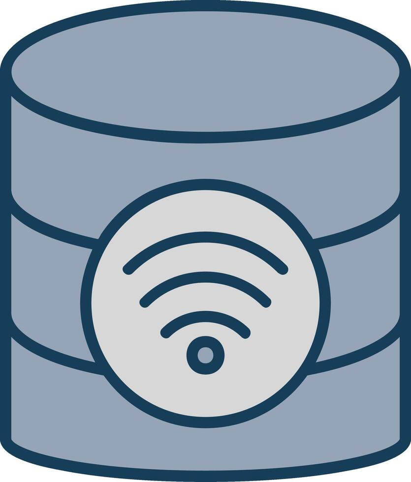 Wireless Database Line Filled Grey Icon 43437390 Vector Art at Vecteezy