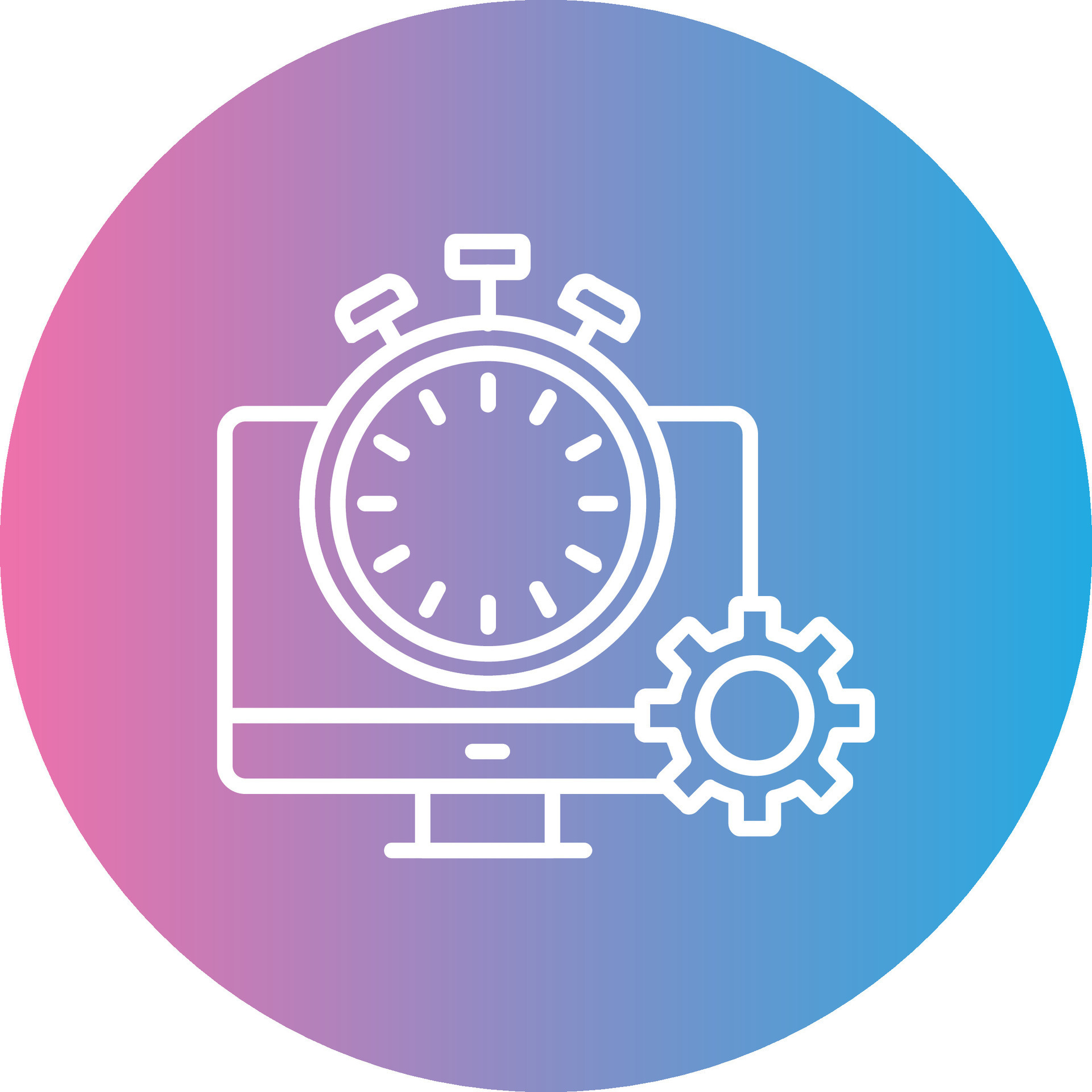 Fast Processing Line Gradient Circle Icon 43438656 Vector Art at Vecteezy