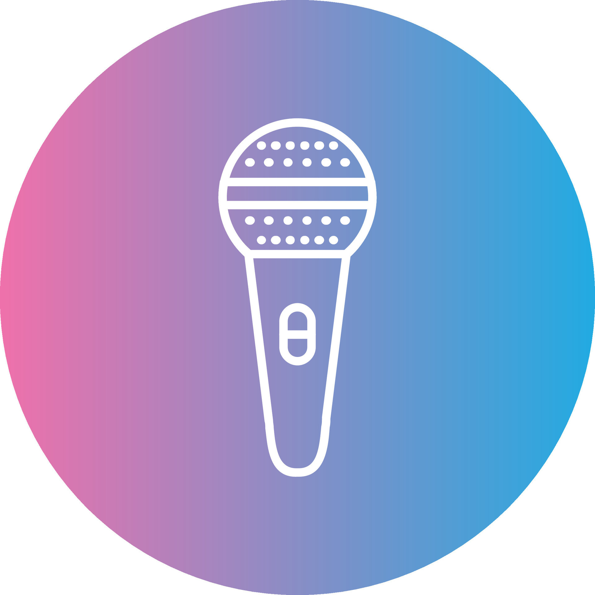 Mic Line Gradient Circle Icon 43438989 Vector Art At Vecteezy