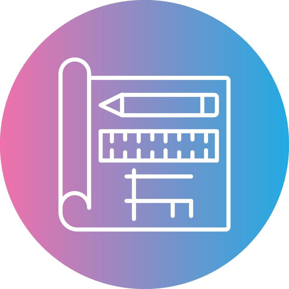 Blueprint Line Gradient Circle Icon 43439210 Vector Art at Vecteezy
