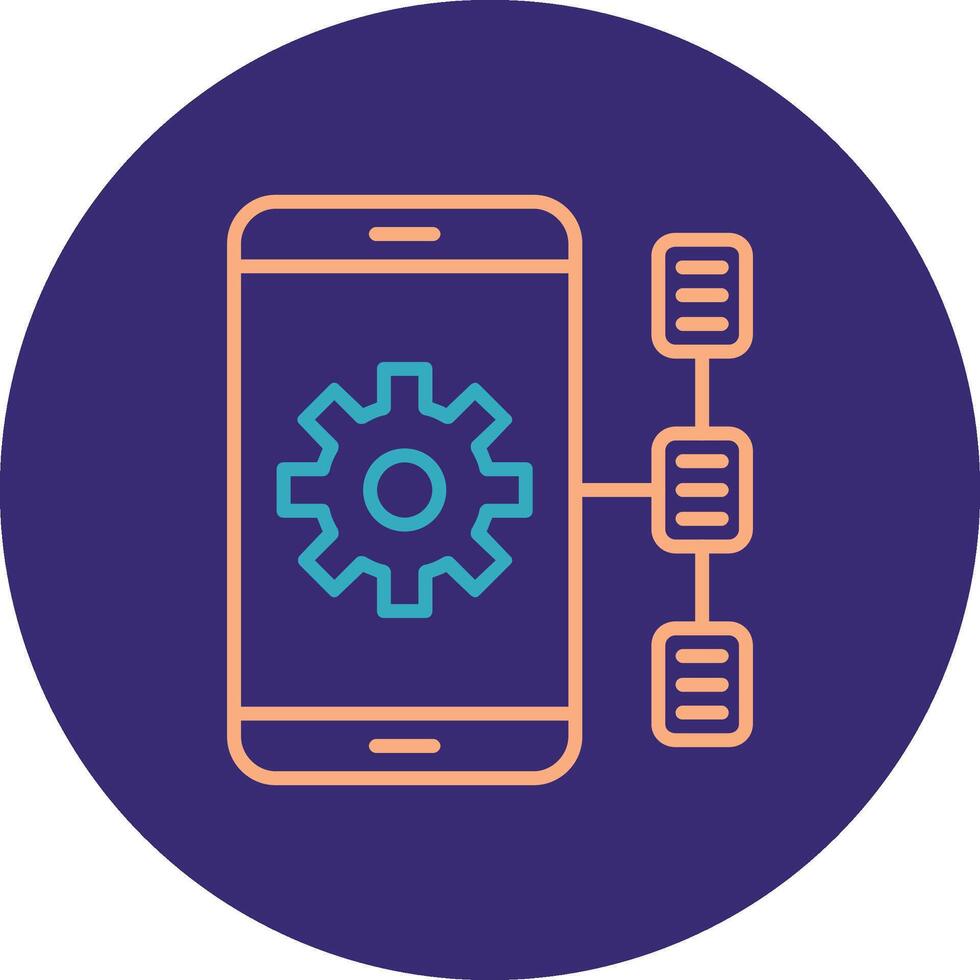 Task Line Two Color Circle Icon 43439817 Vector Art at Vecteezy