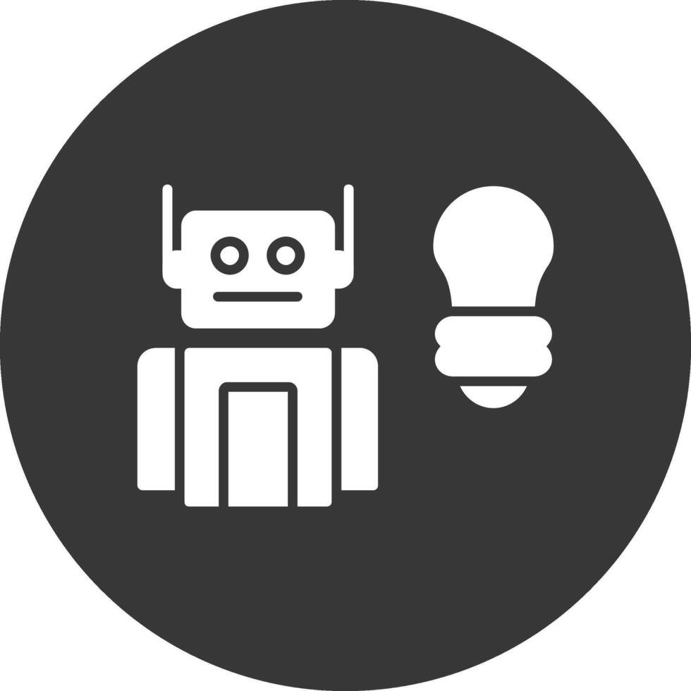 Robot Glyph Inverted Icon 43441077 Vector Art at Vecteezy