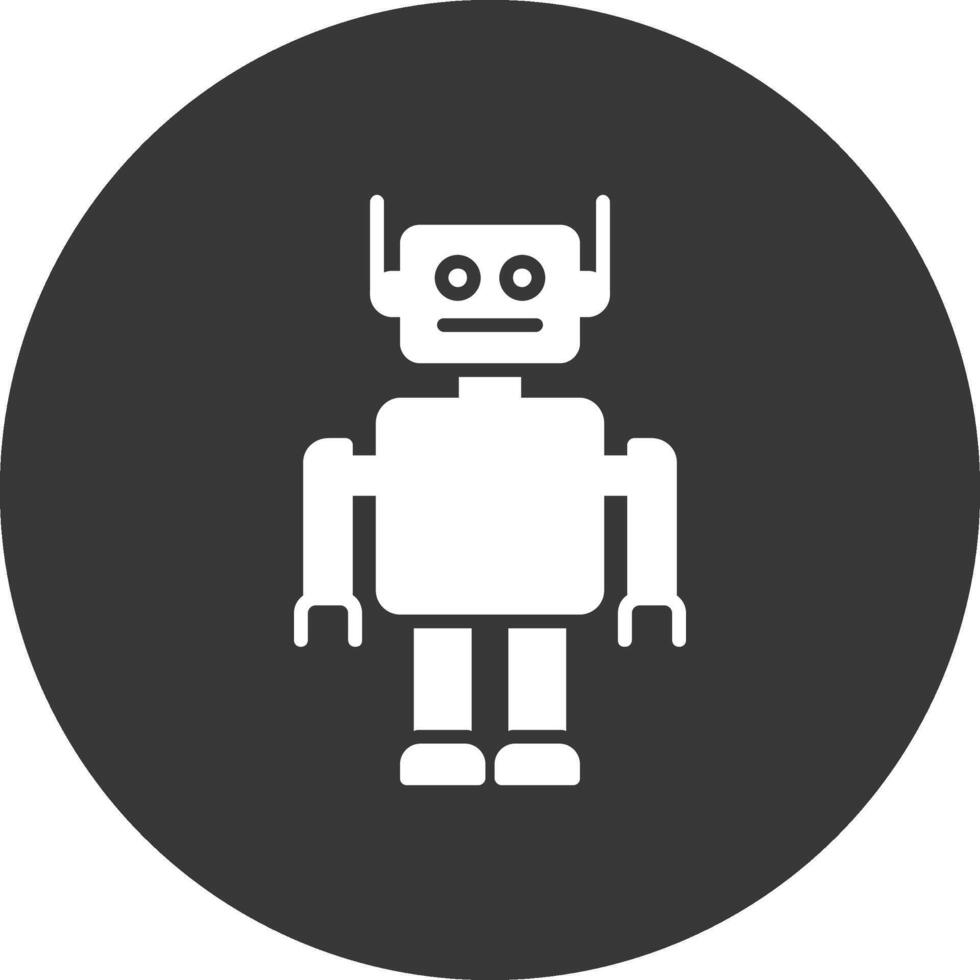 Robot Glyph Inverted Icon 43441098 Vector Art at Vecteezy