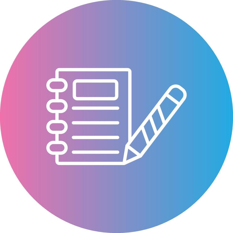 Notes Line Gradient Circle Icon 43444112 Vector Art at Vecteezy