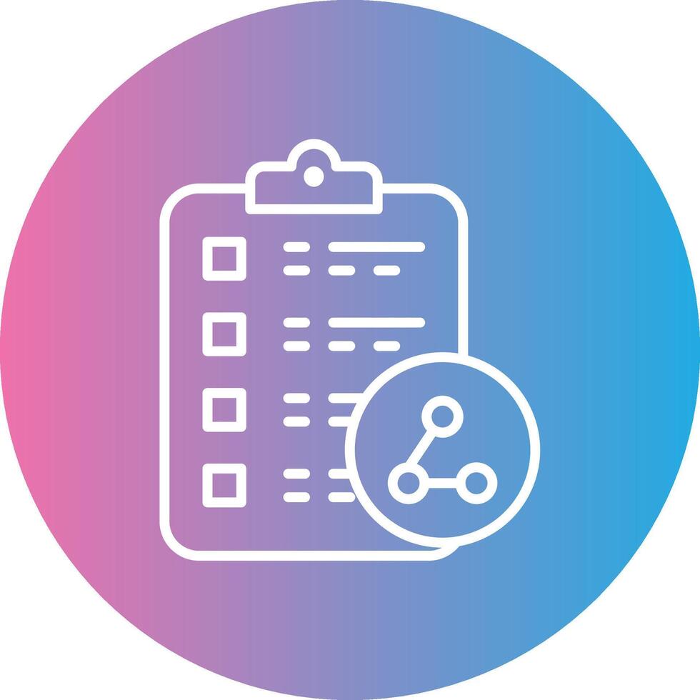 Checklist Line Gradient Circle Icon 43445240 Vector Art at Vecteezy