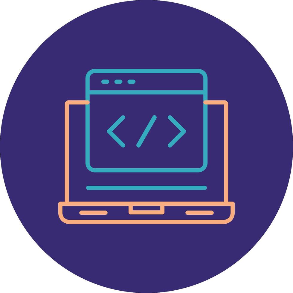 Web Development Line Two Color Circle Icon 43451797 Vector Art at Vecteezy