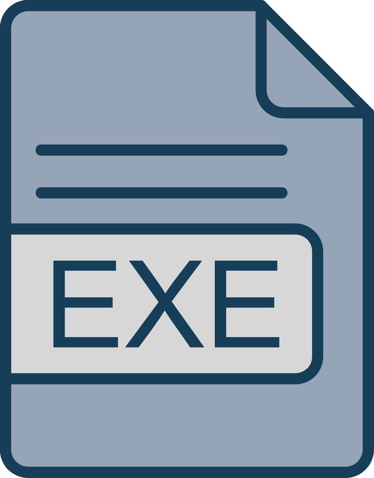 Exe File Format Line Filled Grey Icon 43451850 Vector Art At Vecteezy