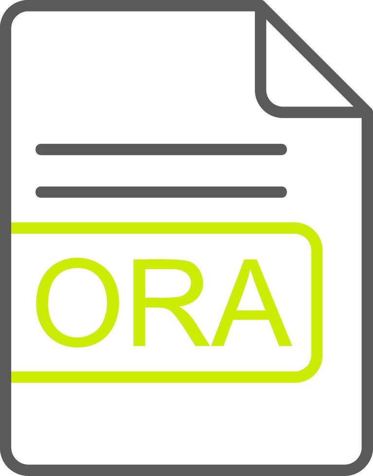 Ora File Format Line Two Color Icon 43455329 Vector Art At Vecteezy