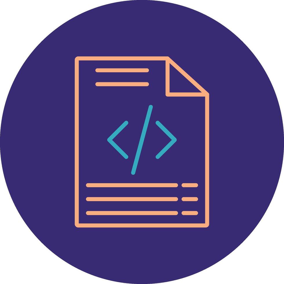 Coding Line Two Color Circle Icon 43461695 Vector Art at Vecteezy