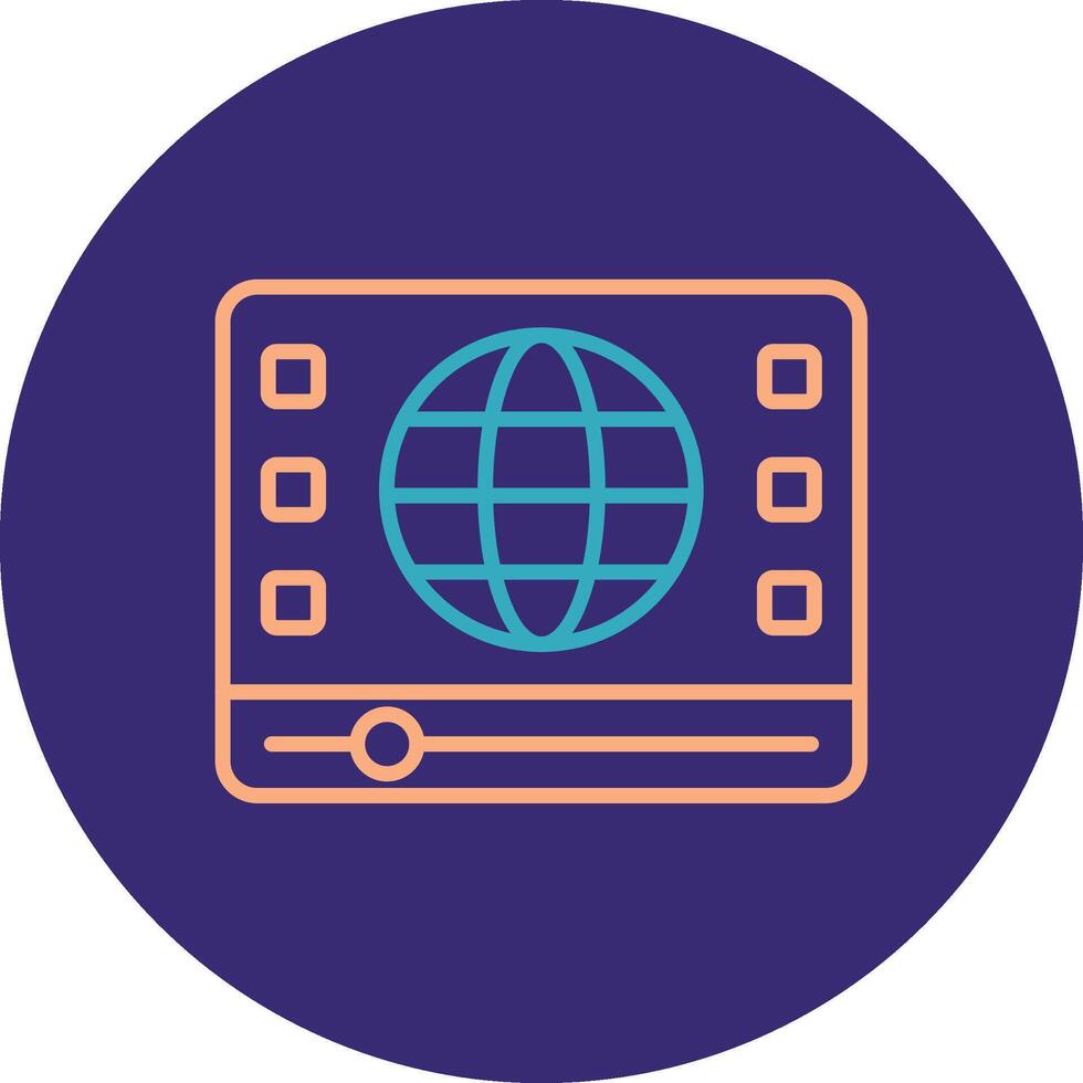 Line Two Color Circle Icon 43464460 Vector Art at Vecteezy