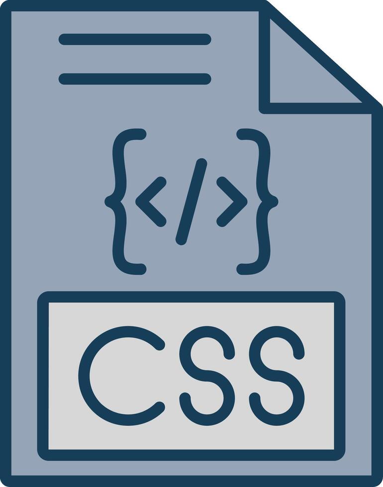 Css Line Filled Grey Icon 43464507 Vector Art at Vecteezy