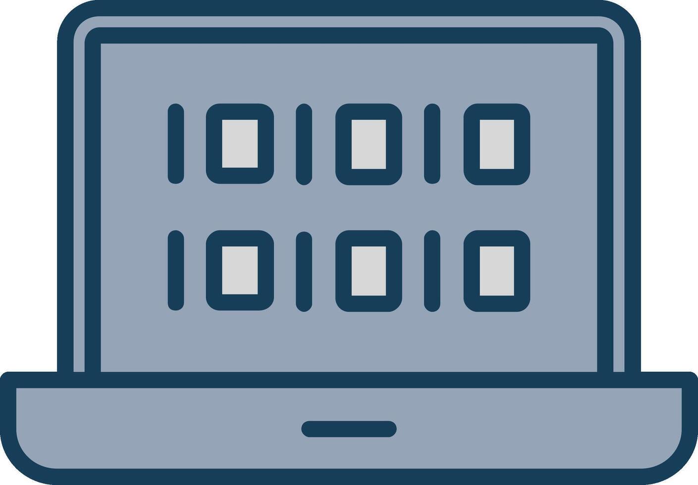 Binary Code Line Filled Grey Icon 43465050 Vector Art at Vecteezy