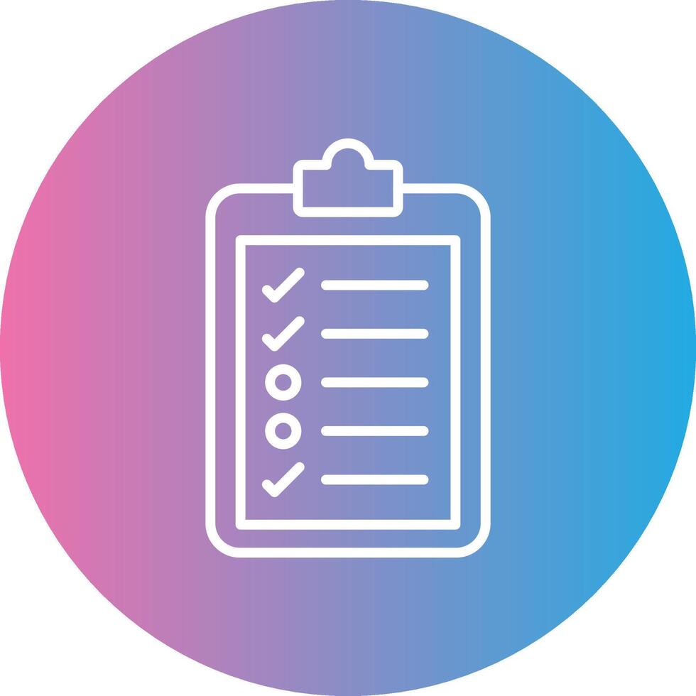 Checklist Line Gradient Circle Icon 43471604 Vector Art at Vecteezy