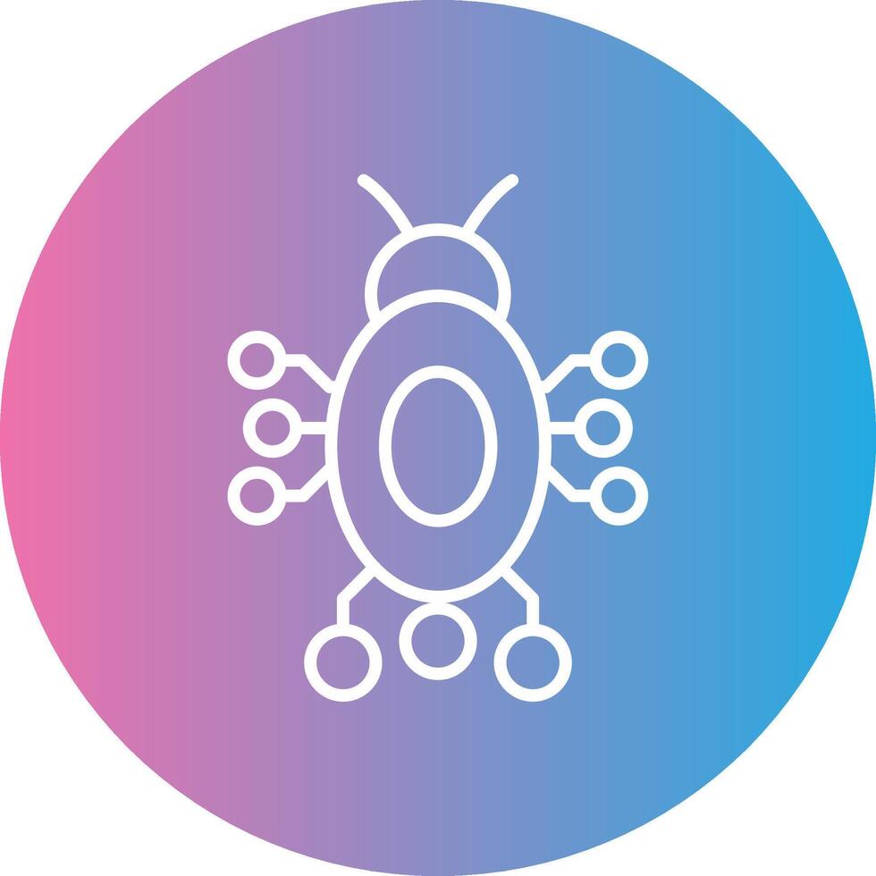 Digital Bug Line Gradient Circle Icon 43471639 Vector Art At Vecteezy