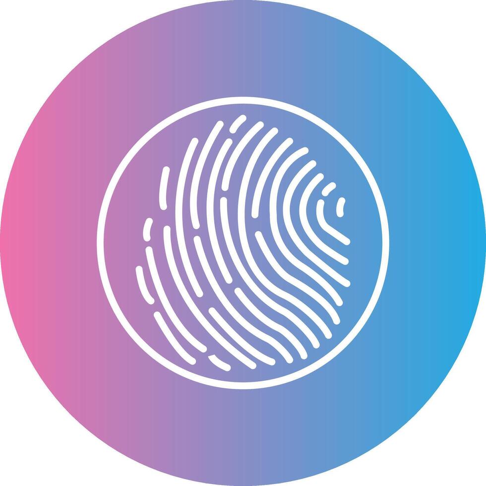 Fingerprint Line Gradient Circle Icon 43471927 Vector Art At Vecteezy