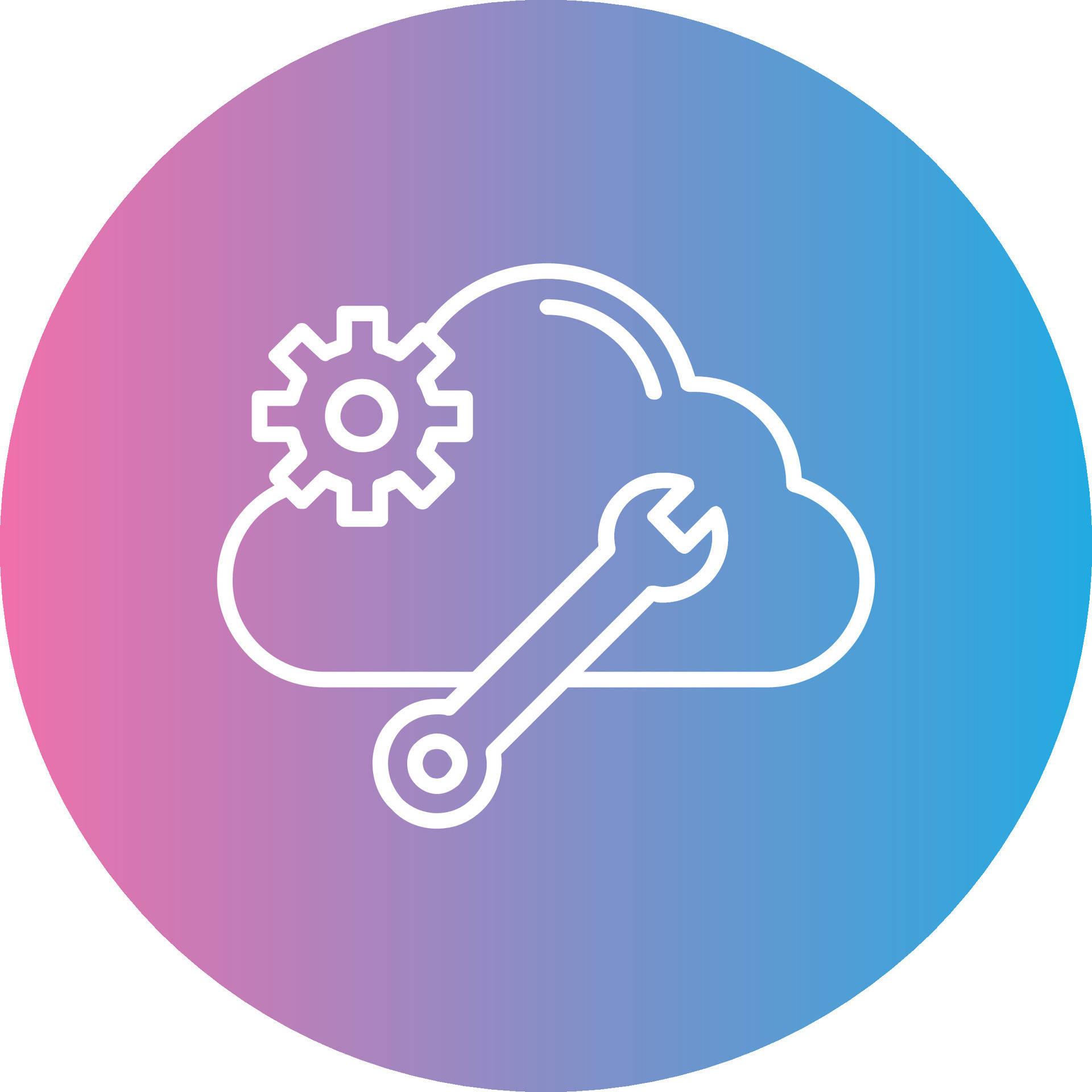 Cloud Computing Line Gradient Circle Icon 43473577 Vector Art At Vecteezy